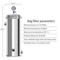 China SS304 Industrial Bag Filter Water Treatment System Commercial for sale