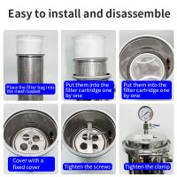China Industrial 304 Stainless Steel Water Filter Double Filtration Water Treatment System for sale