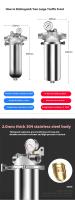 China Food Grade 304 Stainless Steel Pre Filter 40 Microns 10Tons Whole House Water Treatment System for sale