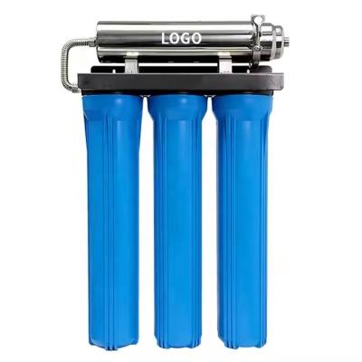 China Ultrafiltration Water Purifiers 20 Inch Blue Bottle Whole House Drink Tap Water Filter Sediment Filter Systems for sale