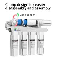 China 7 Stage No Electric RO Water Purifier for Household Use Featuring All Stainless Steel Frame with Water  Pressure Gauge for sale