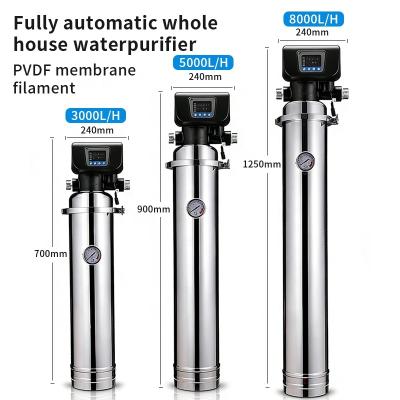 China 3000L Fully Automatic Backwash Ultrafiltration Water Purifiers 304 Stainless Steel Tap Drink Water Filter  Home Filters Systems for sale