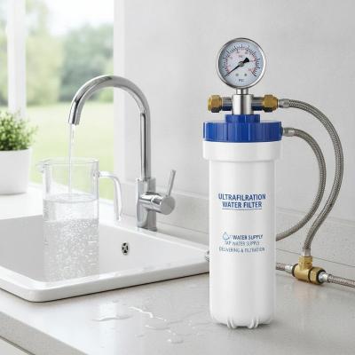 China Pressure Gauge Ultrafiltration Water Filter Perfect for Tap Water Supply Source Water Tap Water Delivering and Filtration for sale