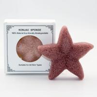 China Red Clay Various Colors Natural Konjac Sponge for Face and Body Wash for sale