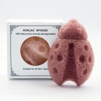 China Red Clay Various Colors Natural Konjac Sponge for Face and Body Wash for sale