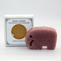 China Red Clay Various Colors Natural Konjac Sponge for Face and Body Wash for sale