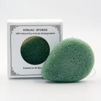 China Facial Cleanser 100% Natural Green Tea Konjac Sponge for Facial Cleansing for sale