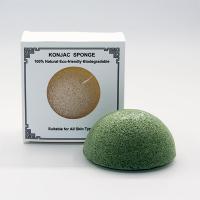 China Facial Cleanser 100% Natural Green Tea Konjac Sponge for Facial Cleansing for sale