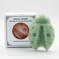 China Facial Cleanser 100% Natural Green Tea Konjac Sponge for Facial Cleansing for sale