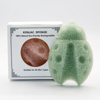 China Facial Cleanser 100% Natural Green Tea Konjac Sponge for Facial Cleansing for sale