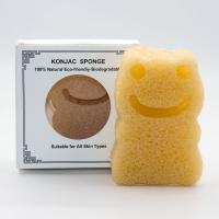China Organic Frog Baby Konjac Sponge Customized Logo Skin Friendly for sale