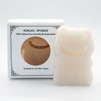 China Organic Frog Baby Konjac Sponge Customized Logo Skin Friendly for sale