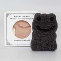 China Organic Frog Baby Konjac Sponge Customized Logo Skin Friendly for sale
