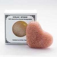 China Vegan Various Colors Natural Heart Konjac Sponge for Face and Body Wash for sale