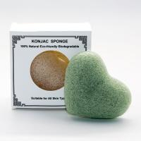 China Vegan Various Colors Natural Heart Konjac Sponge for Face and Body Wash for sale