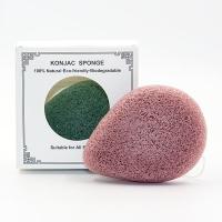 China Natural Baby Organic Heart Facial Bath Konjac Sponge Washable 8.6*6.5*2.5cm for sale