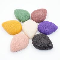 China Natural Baby Organic Heart Facial Bath Konjac Sponge Washable 8.6*6.5*2.5cm for sale