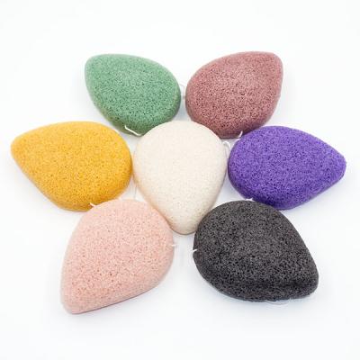 China Natural Baby Organic Heart Facial Bath Konjac Sponge Washable 8.6*6.5*2.5cm for sale
