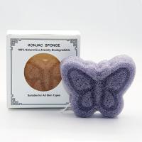 China Butterfly Skin Care Konjac Sponge 100% Natural KONJAC SPONGES for sale