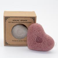 China Natural French Red Clay Konjac Sponge For Skin Care Cleaning Face Body for sale