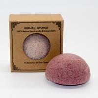 China Natural French Red Clay Konjac Sponge For Skin Care Cleaning Face Body for sale
