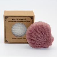 China Natural French Red Clay Konjac Sponge For Skin Care Cleaning Face Body for sale