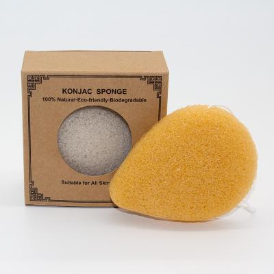 China Different Shapes Turmeric Powder Konjac Sponge For All Skin Cleaning for sale