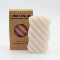 China Twill Wave Deep Clean Bamboo Body Sponge 10g Charcoal And Konjac Cleansing Puff for sale