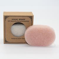 China White Kaolin Clay Dehumidification Facial Konjac Sponge 8.5*5.5*2.5cm for sale