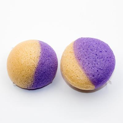 China Custom Round Gradient Natural Konjac Sponge 8.5cm*5.5cm*2.5cm for sale
