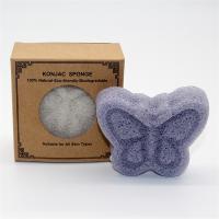 China Comfortable Butterfly Shape Konjac Cleansing Puff For Brightening for sale