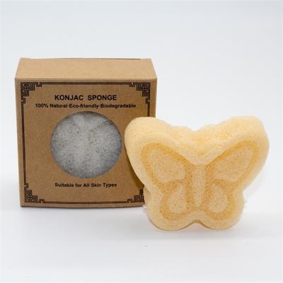 China Vegetable Fibre Body Butterfly Bath Sponge Natural Facial Makeup Remover for sale