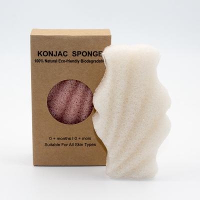 China Lightweight 2.3*1.7 Inch Body Konjac Sponge Portable Exfoliating Skin Care Sponge for sale