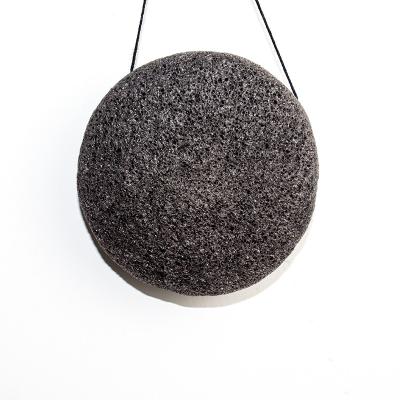 China OEM Round Activated Bamboo Charcoal Konjac Sponge Organic for sale
