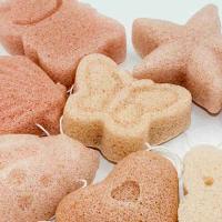 China Personal Care Butterfly Bath Sponge Konjac Green Tea Sponge Removing Toxins for sale