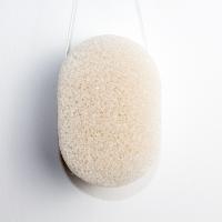China SGS Oval Natural Konjac Sponge No Coloring Facial Exfoliator Sponge for sale