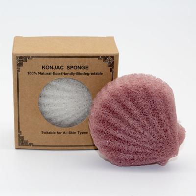 China Reusable Soft Skin Care Shell Shaped Sponge Konjac HS 9616200000 for sale