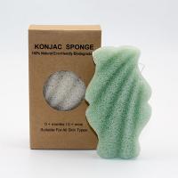 China Biodegradable Wave Fishtail Facial Konjac Sponge For Skin Care for sale