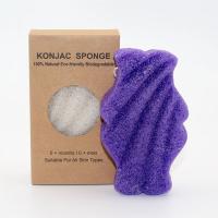 China Biodegradable Wave Fishtail Facial Konjac Sponge For Skin Care for sale