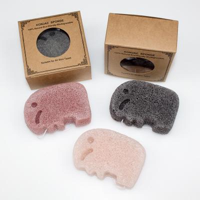 China No Preservatives Konnyaku Face Sponge Charcoal Bath Sponge Customized for sale