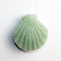 China Sensitive Skin Washable Green Tea Konjac Sponge Exfoliator Face Wash Facial Cleanser for sale