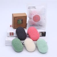 China 85mm*85mm*25mm White Oval Facial Konjac Sponge Biodegradable for sale