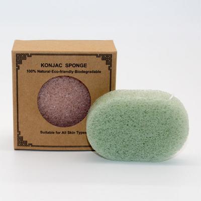 China Microfiber Cosmetic Oval Konjac Cleansing Sponge No Stimulation for sale