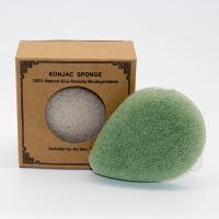 China Dark Brown Water Drop Makeup Sponge Pore Cleanser Konjac Exfoliating Sponge for sale