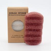 China Body Skin Care Wave Shaped Natural Konjac Sponge Biodegradable for sale