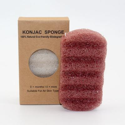 China Body Skin Care Wave Shaped Natural Konjac Sponge Biodegradable for sale