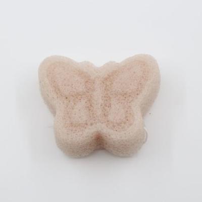 China Personal Care Butterfly Bath Sponge Konjac Green Tea Sponge Removing Toxins for sale