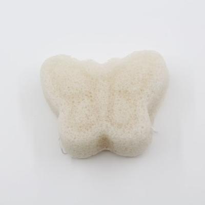 China Disposable Butterfly Shape Organic Konjac Sponge For Skin Care for sale