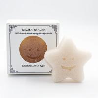China Star Shaped Deep Pore Cleansing Natural Konjac Sponge Biodegradable for sale