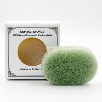 China OEM ODM Vegetable Fibre Konjac Green Tea Sponge For Acne Prone Skin for sale